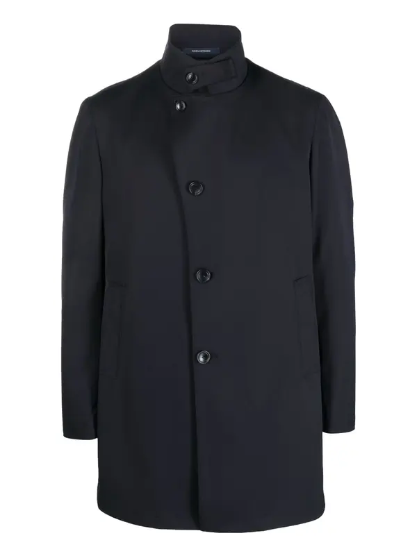 Tagliatore Gordon Asymmetric-fastening Parka Coat - Blue