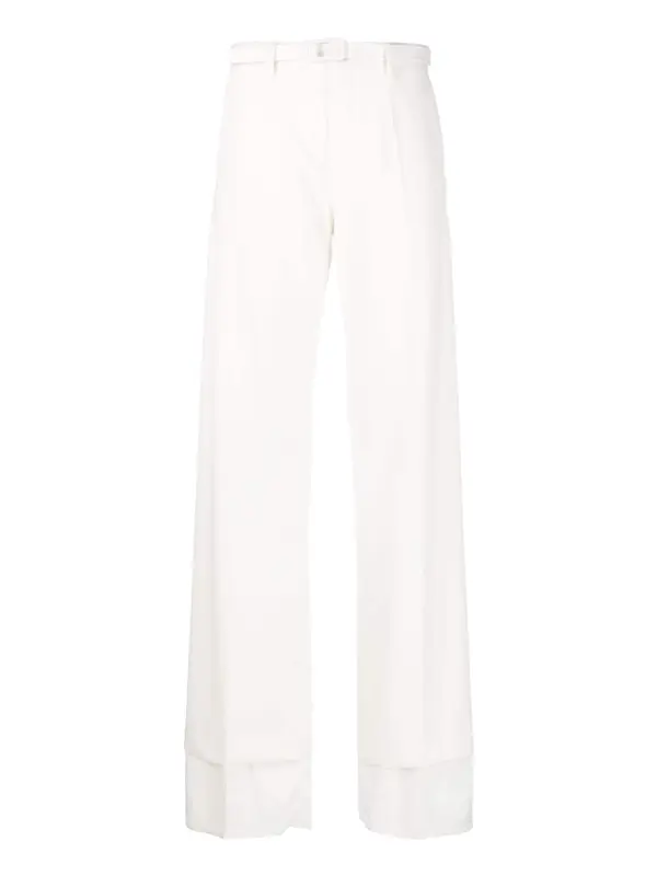 MAISON MARGIELA High-waisted Flared Trousers - White