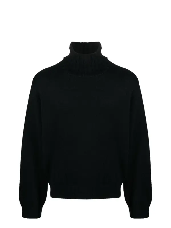 CHARLES JEFFREY Slouchy-hood Felted Jumper - Black