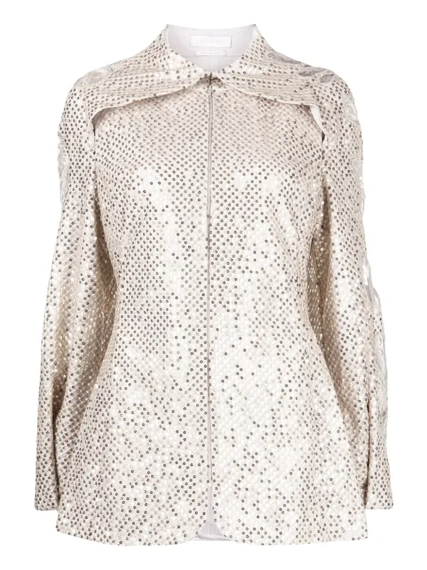 SAIID KOBEISY Sequin-embellished Jacket - Silver