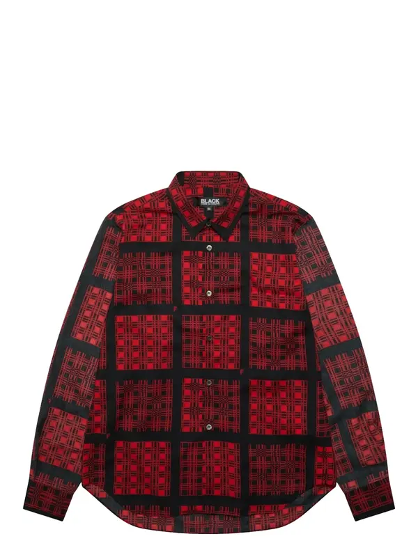 BLACK COMME DES GARÇONS Check-print Shirt - Red