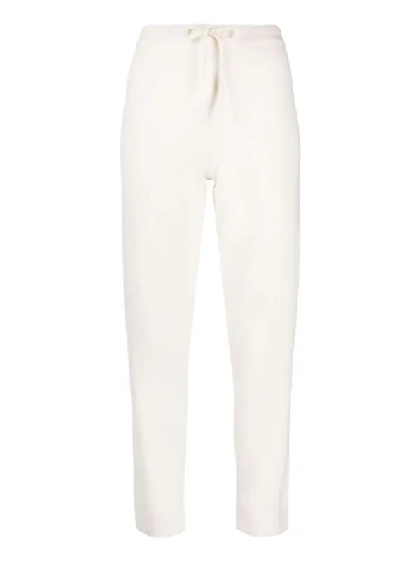Cashmere In Love Fine-knit Track Pants - White
