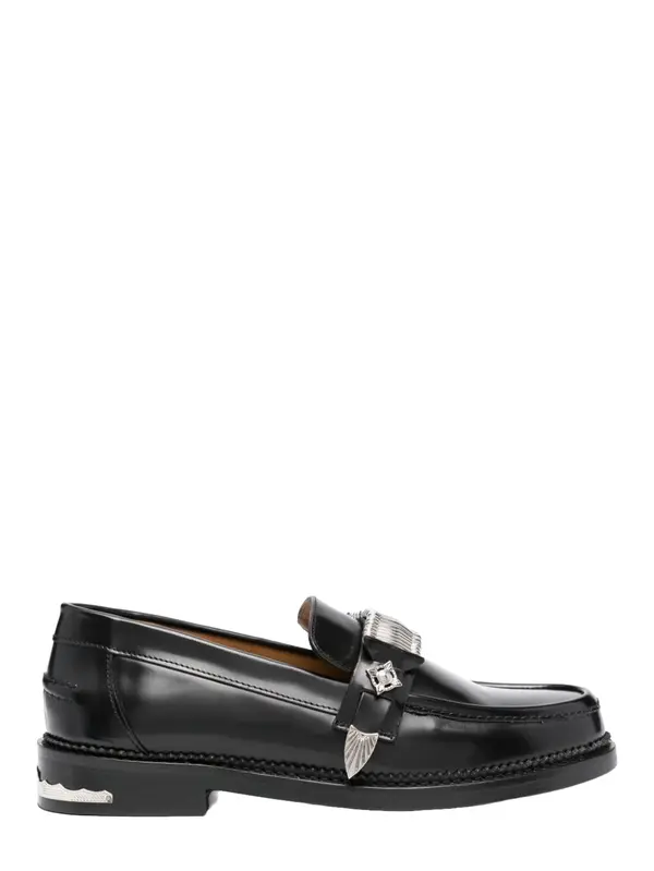 TOGA VIRILIS Buckle-detail Leather Loafers - Black