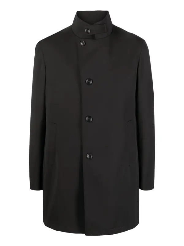 Tagliatore Gordon Asymmetric-fastening Parka Coat - Black
