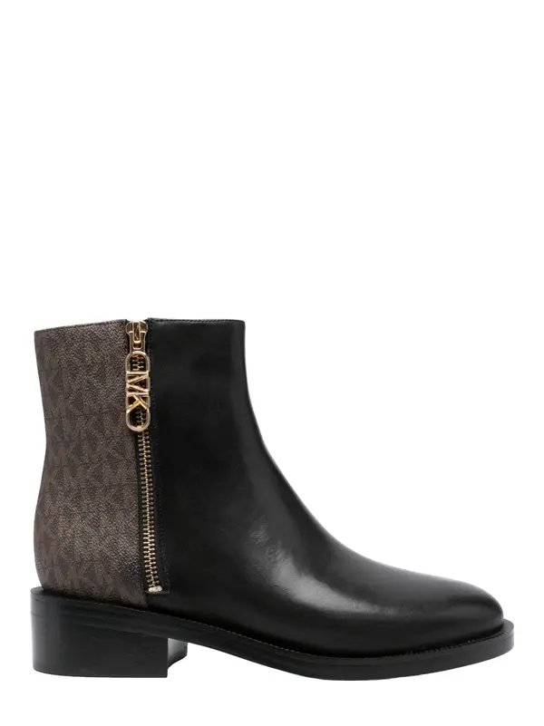 Michael Kors Regan Monogram-print Boots - Black