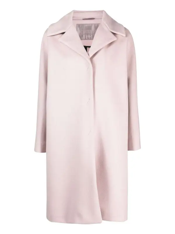 Herno Single-breasted Wool-blend Coat - Pink