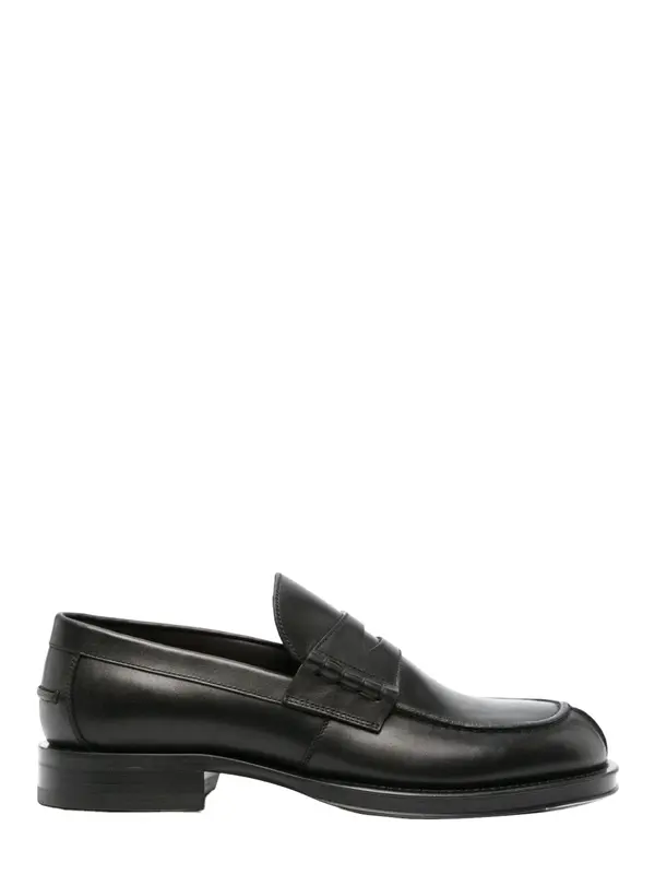LANVIN Penny-slot Leather Loafers - Black