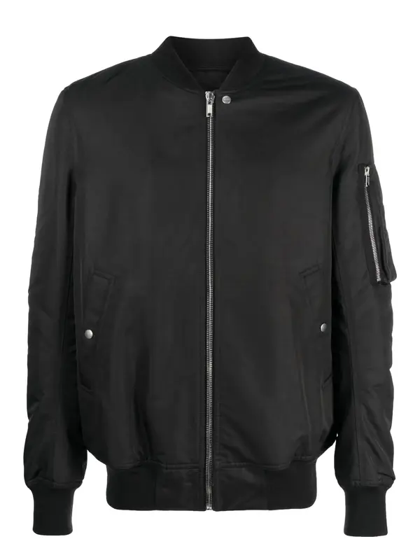Rick Owens Baseball-collar Wool Bomber Jacket - Black