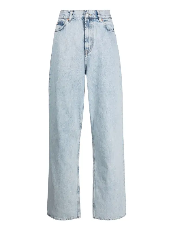 Wardrobe.NYC Low-rise Straight-leg Jeans - Blue