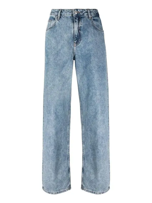 Moschino Light Wash Straight Leg Jeans - Blue