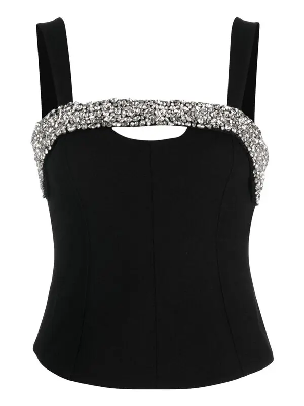 Simkhai Crystal-embellished Corset Top - Black