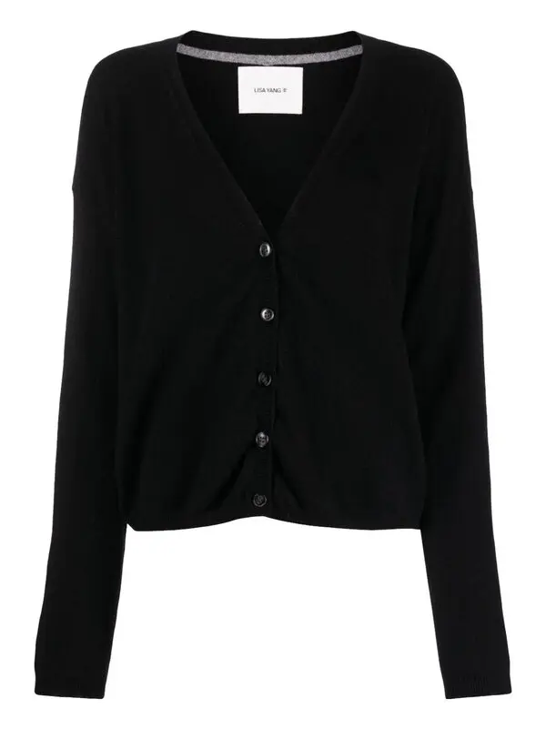 LISA YANG V-neck Cashmere Cardigan - Black
