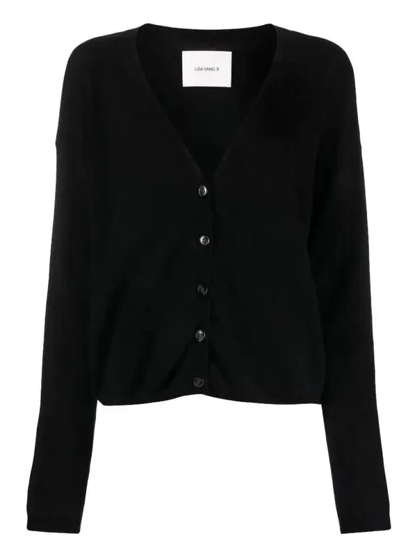 LISA YANG V-neck Cashmere Cardigan - Black