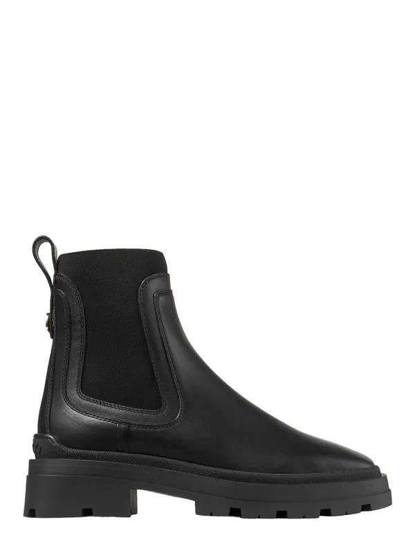 JIMMY CHOO Veronique Leather Ankle Boots - Black