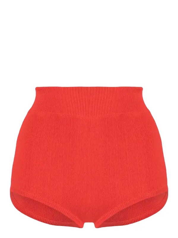 Cashmere In Love Gali Fine-knit Shorts - Red