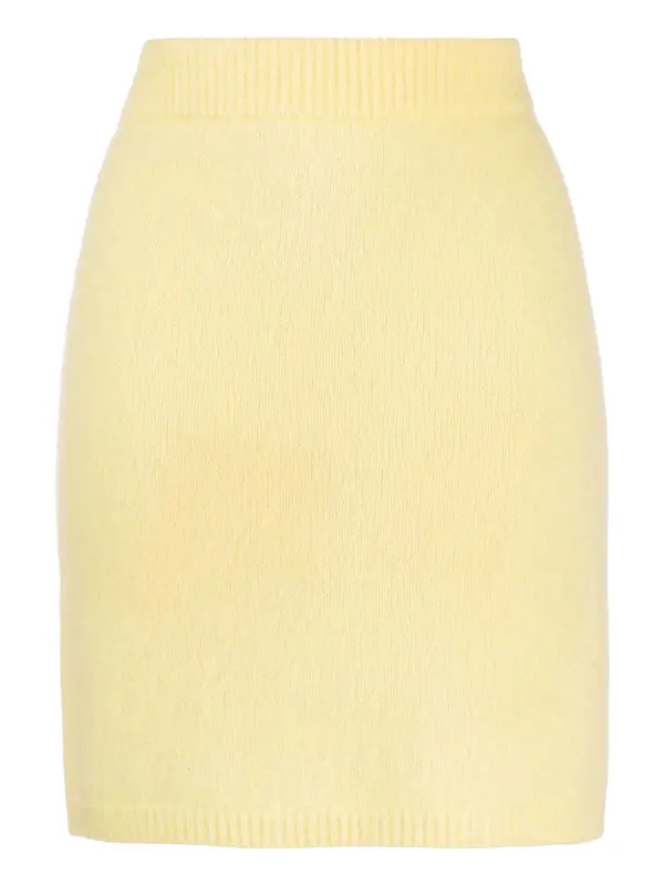 Cashmere In Love Ula Fine-knit Miniskirt - Yellow