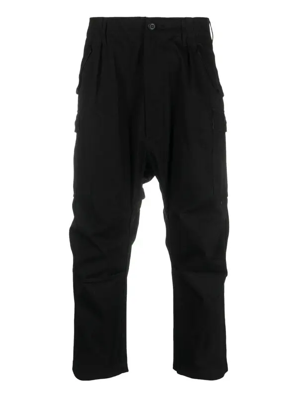 Junya Watanabe Pleated Cropped Trousers - Black