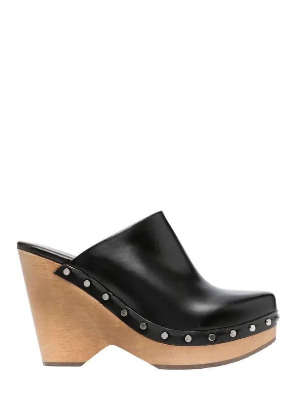 Isabel Marant 115mm Tsuko Leather Clogs - Black
