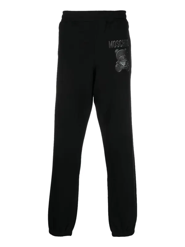 Moschino Logo-print Organic Cotton Track Pants - Black