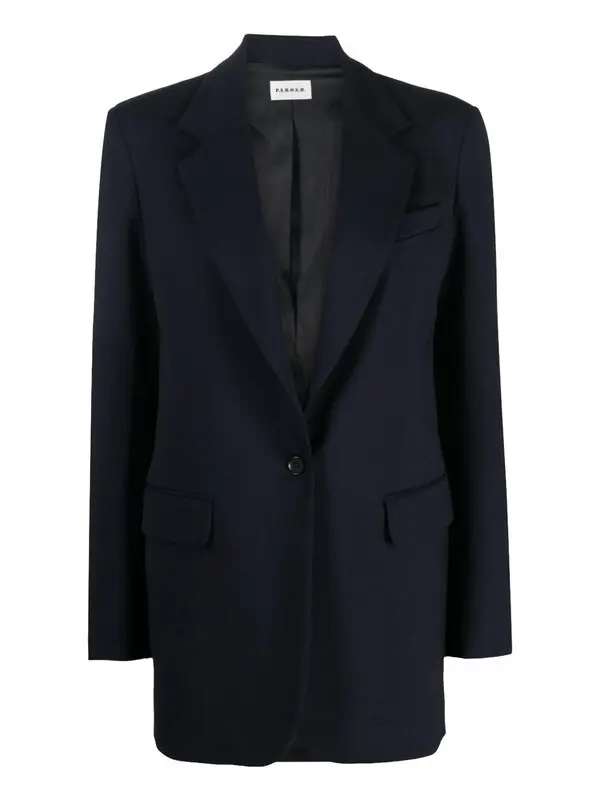P.a.r.o.s.h Single-breasted Wool-blend Blazer - Blue
