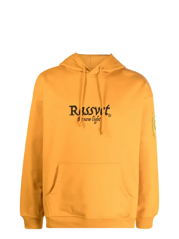 RASSVET Logo-print Drawstring Hoodie - Yellow