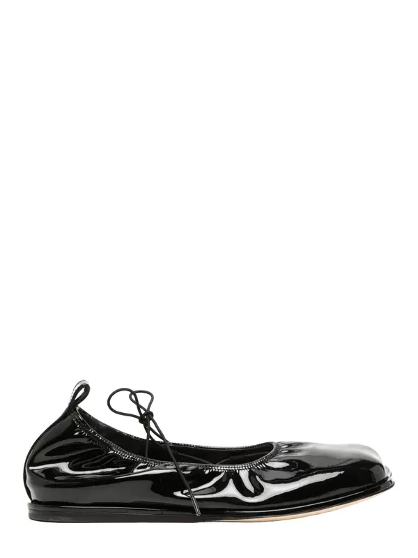 Simone Rocha Heart-toe Patent Leather Ballerinas - Black
