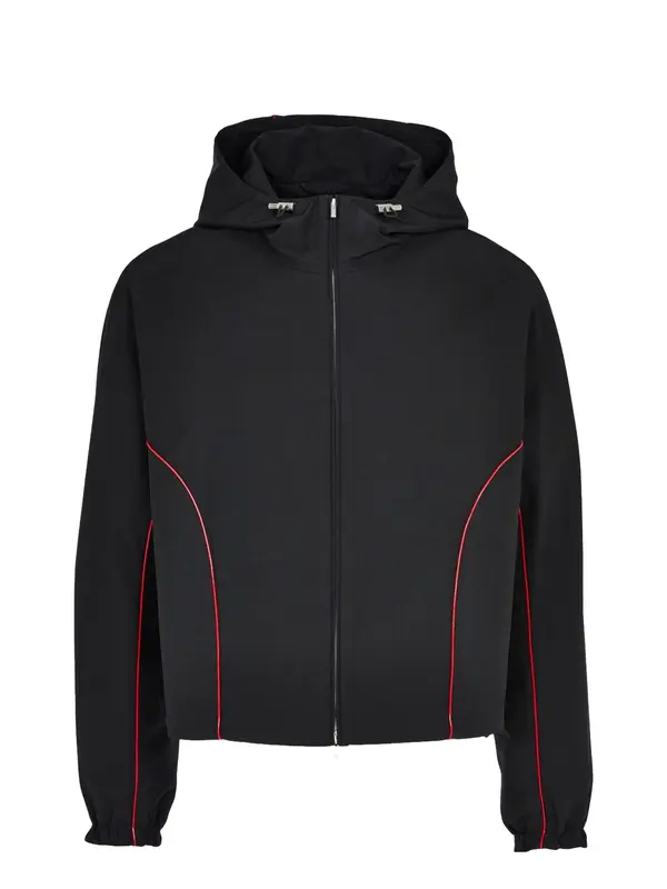 FERRAGAMO Contrast-piping Drawstring Jacket - Black