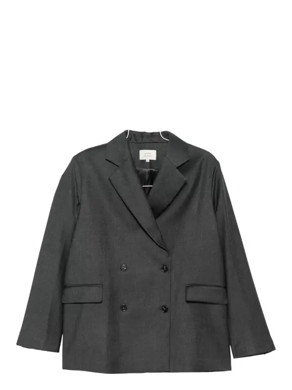 Loulou De Saison Notched-lapel Double-breasted Blazer - Grey