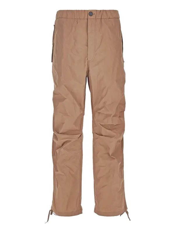 FERRAGAMO Wide-leg Taffeta Trousers - Neutrals