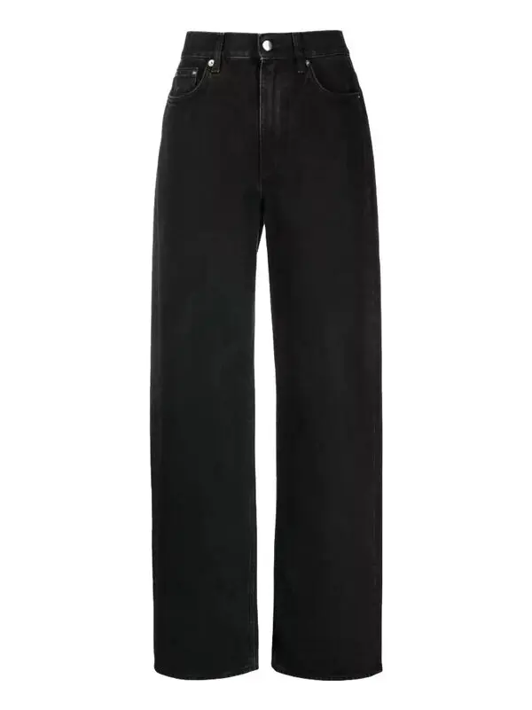 Loulou De Saison Dark-wash Wide-leg Jeans - Black