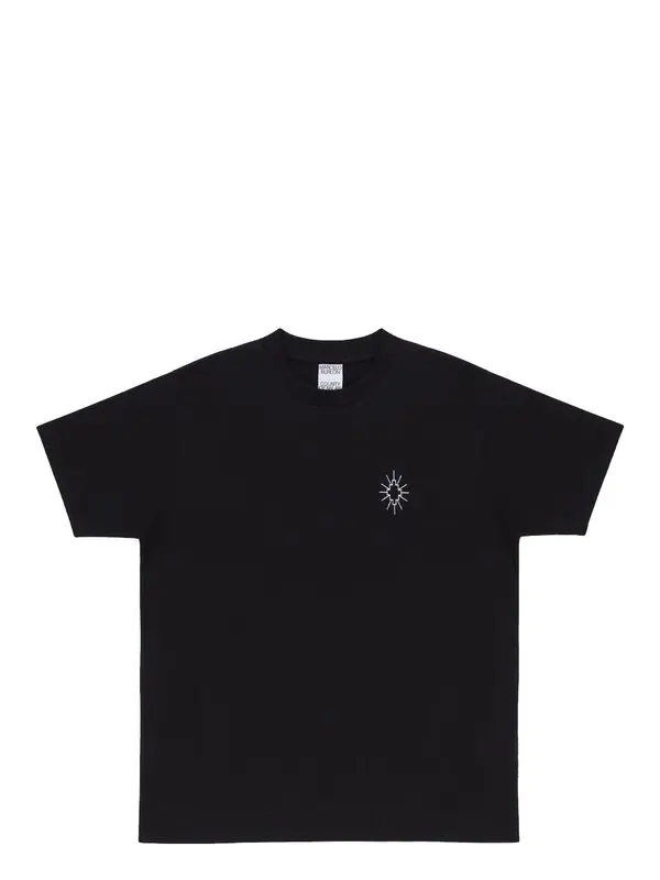 COUNTY OF MILAN Eclipse Cross-print Cotton T-shirt - Black