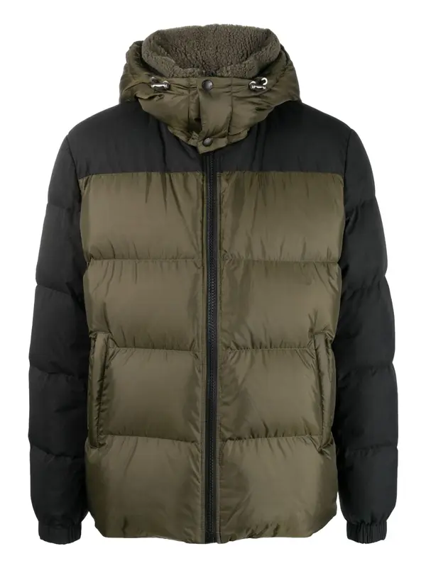 YVES SALOMON Detachable-hood Down Jacket - Green