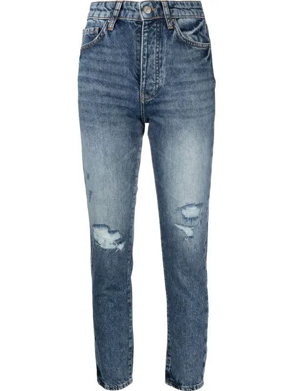 Armani Exchange High-rise Skinny Jeans - Blue