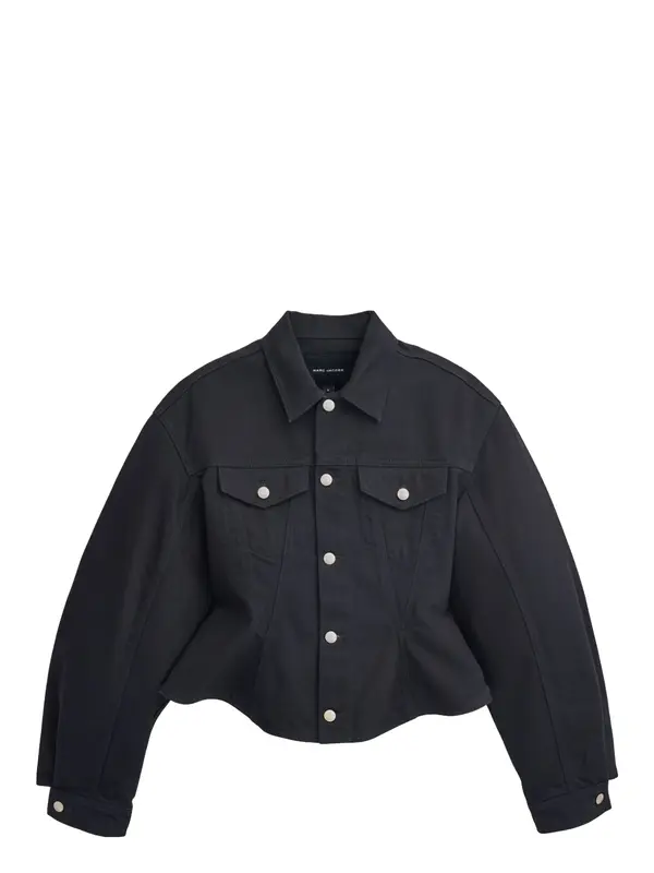Marc Jacobs Fluted Denim Jacket - Black