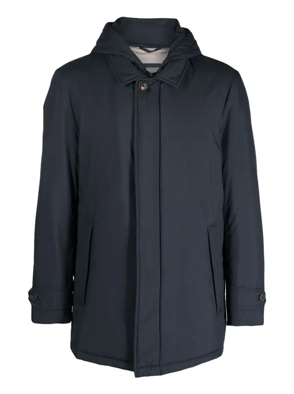 Corneliani Padded Hooded Jacket - Blue