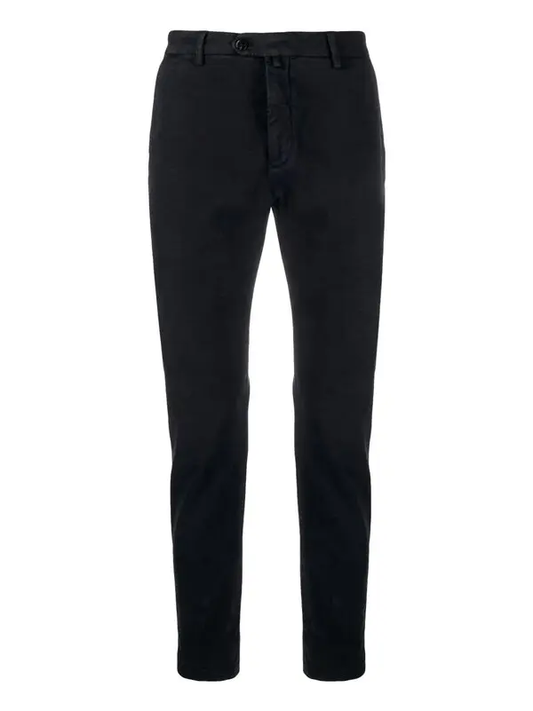 BRIGLIA 1949 Mid-rise Slim-cut Trousers - Blue