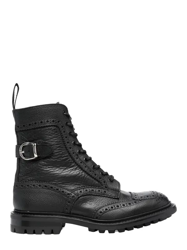 TRICKER'S Lace-up Ankle Boots - Black