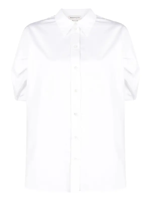 Alexander McQueen Puff-sleeve Cotton Shirt - White