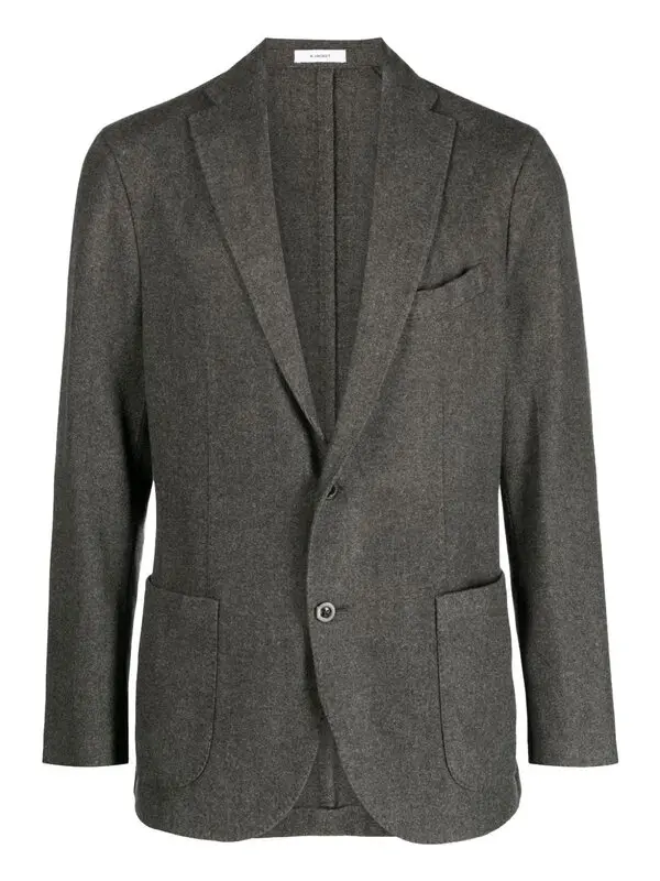 Boglioli Notched-collar Single-breasted Blazer - Green