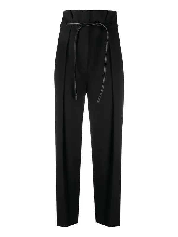3.1 Phillip Lim Belted High-waisted Trousers - Black