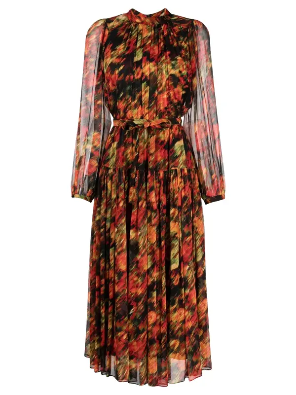 3.1 Phillip Lim Abstract-print Silk Midi Dress - Red