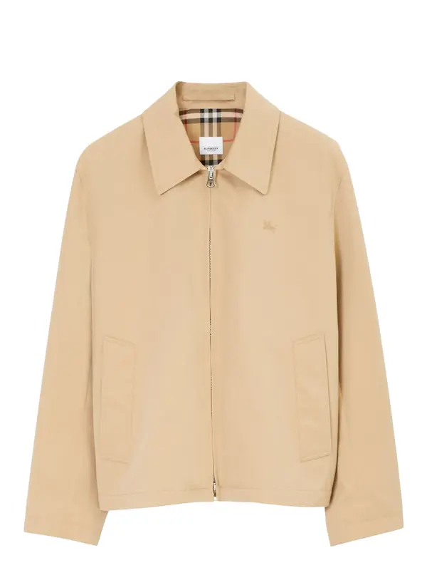 Burberry Honey Cotton Harrington Jacket - Neutrals