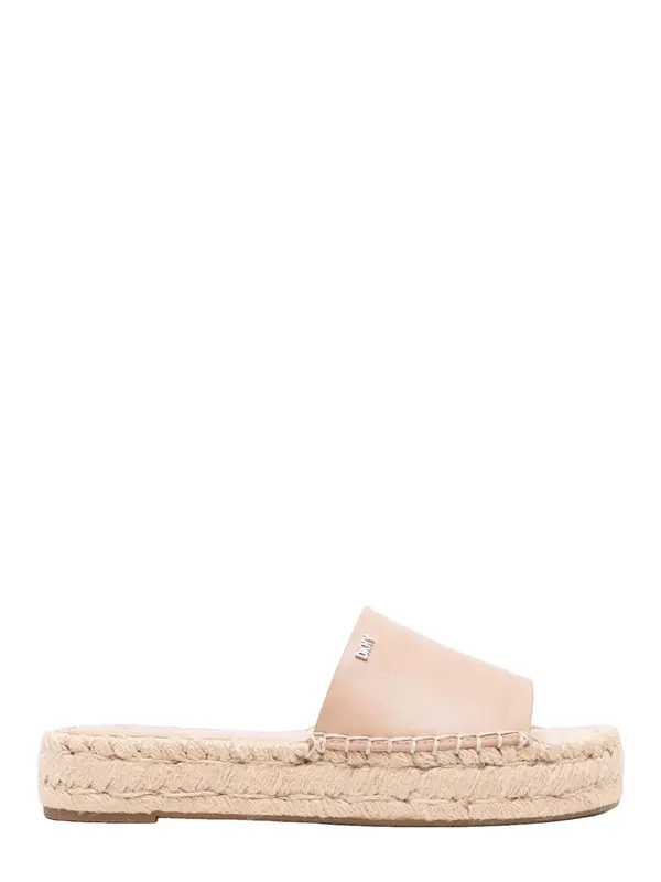 Dkny Logo-lettering Slip-on Espadrilles - Neutrals