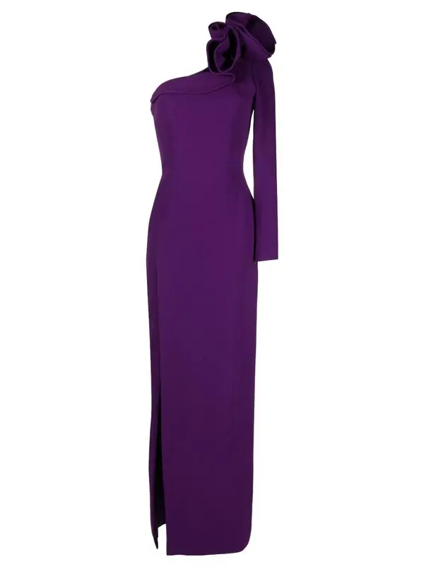 Elie Saab Cady One-shoulder Maxi Dress - Purple