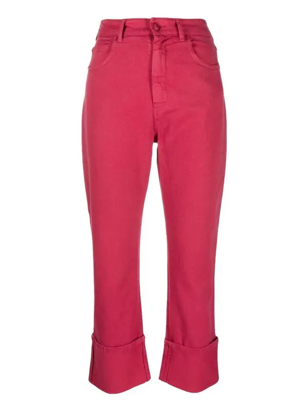 Max Mara Cropped Straight-leg Jeans - Pink