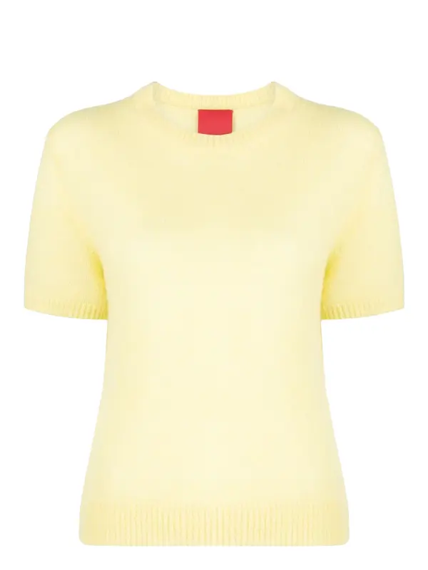 Cashmere In Love Sidley Fine-knit Top - Yellow
