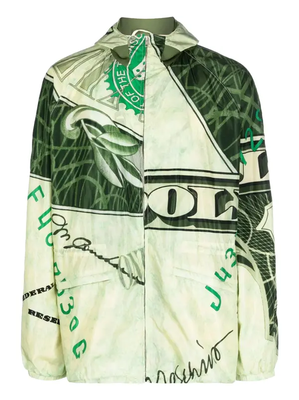 Moschino Printed Lightweight Jacket - Green