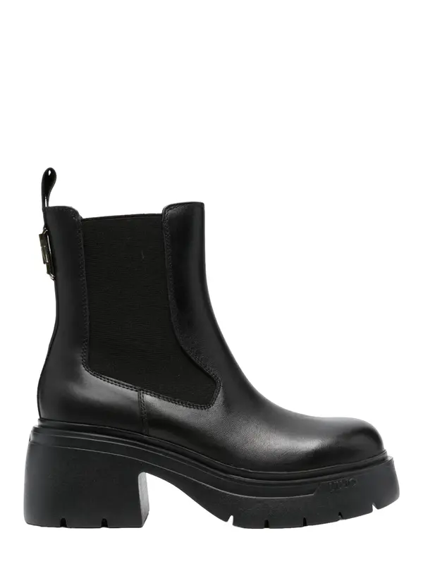 Liu Jo Carrie 60mm Leather Ankle Boots - Black