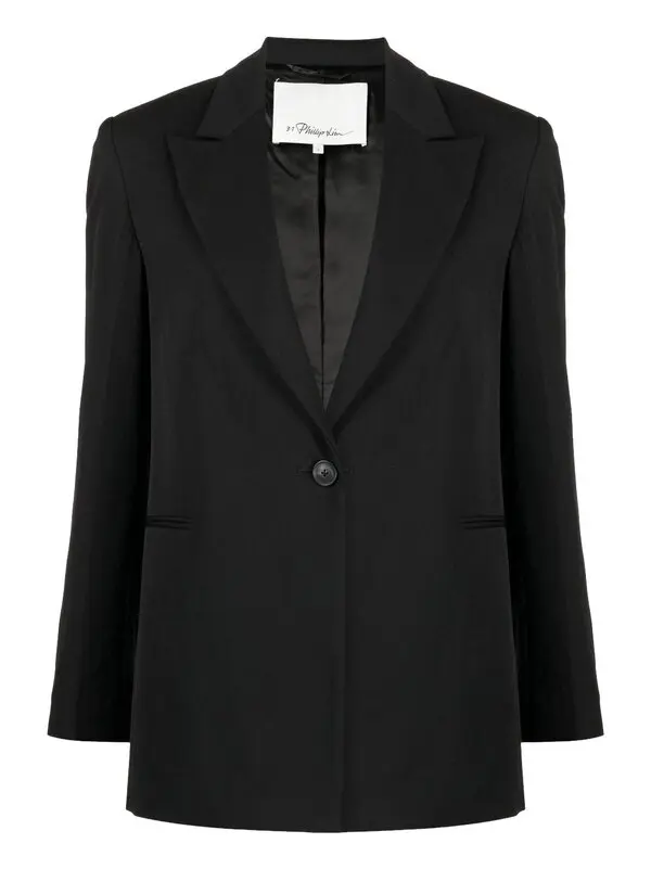 3.1 Phillip Lim Peak-lapel Single-breasted Blazer - Black