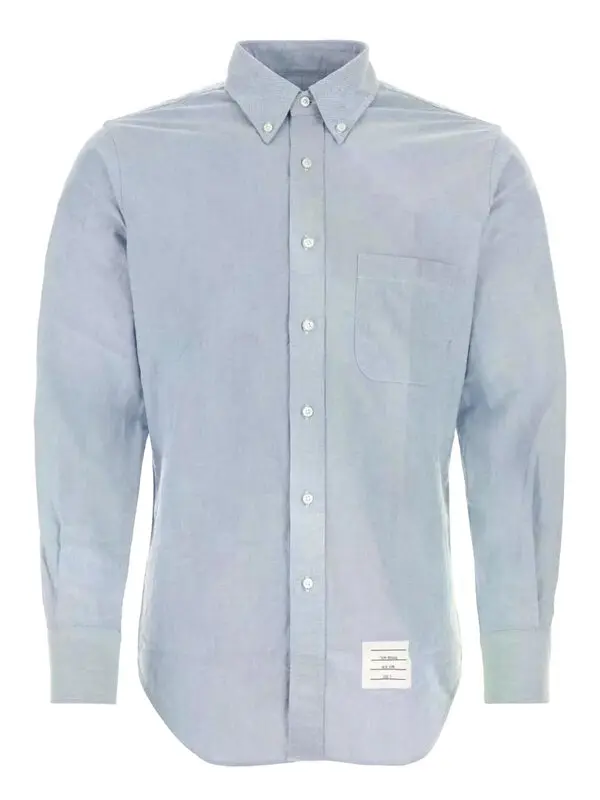 Thom Browne Button-up Cotton Shirt - Blue